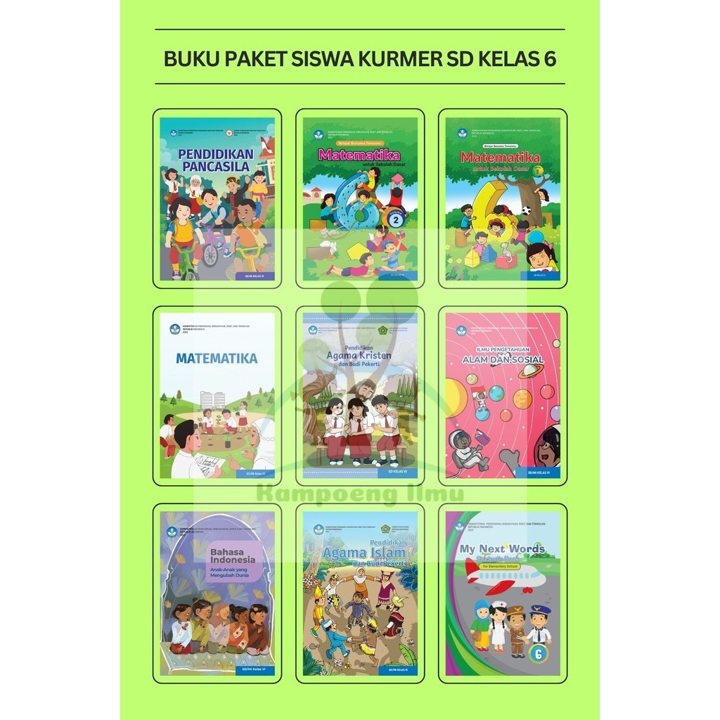 Jual Buku Paket Kurmer SD Untuk Siswa Kelas 6/VI Kemendikbud Kurikulum Merdeka Tahun 2024 ...