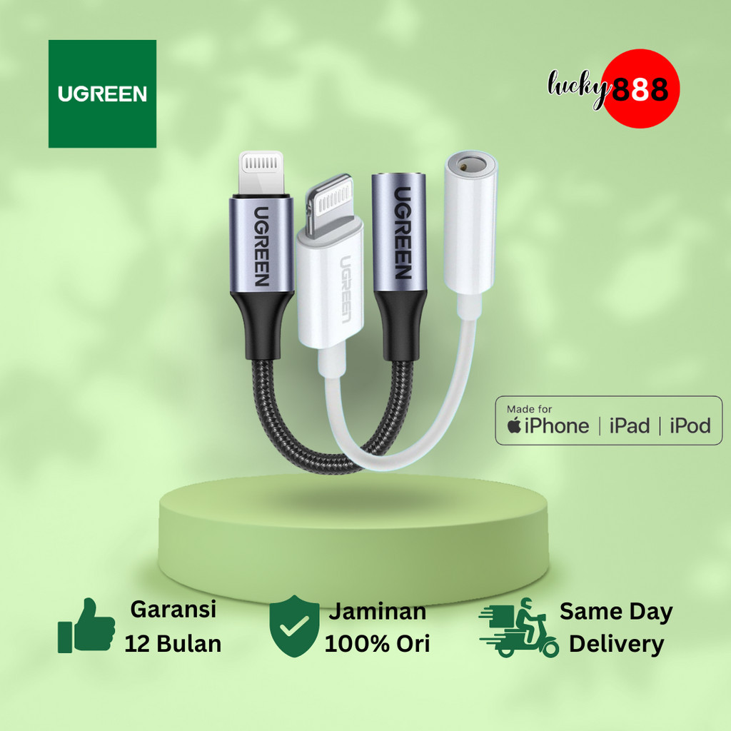 Jual Connector iPhone UGREEN Splitter iPhone MFi Lightning To Jack 3.5mm 30759 30756 | Shopee ...