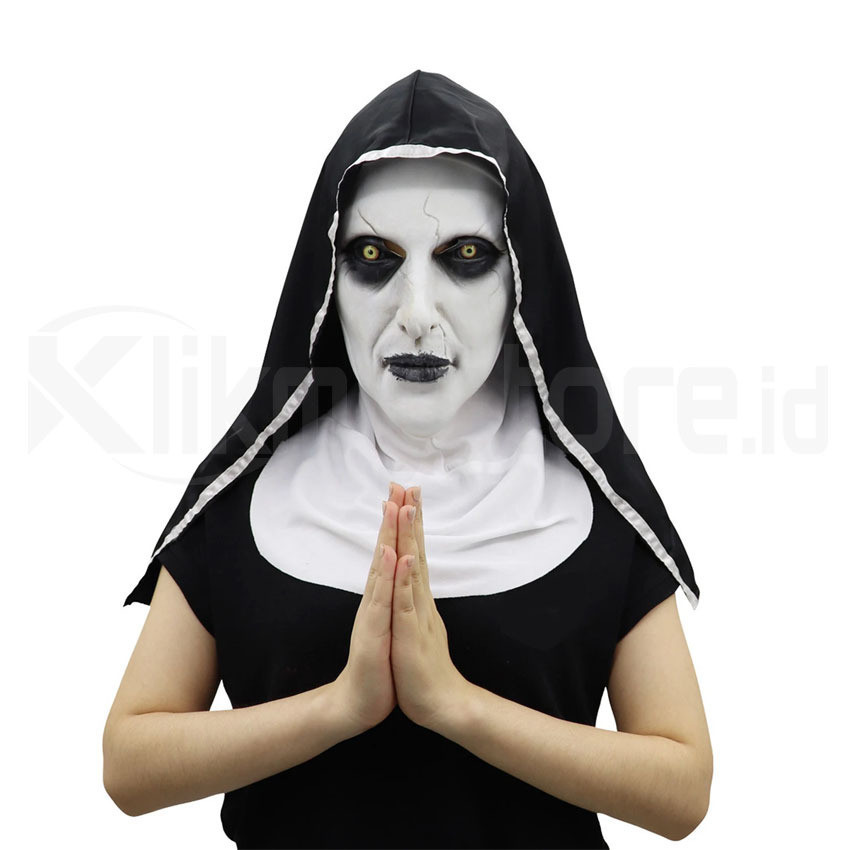 Jual Topeng Valak The Nun Latex Horor Seram Scary Mask Pesta Halloween ...