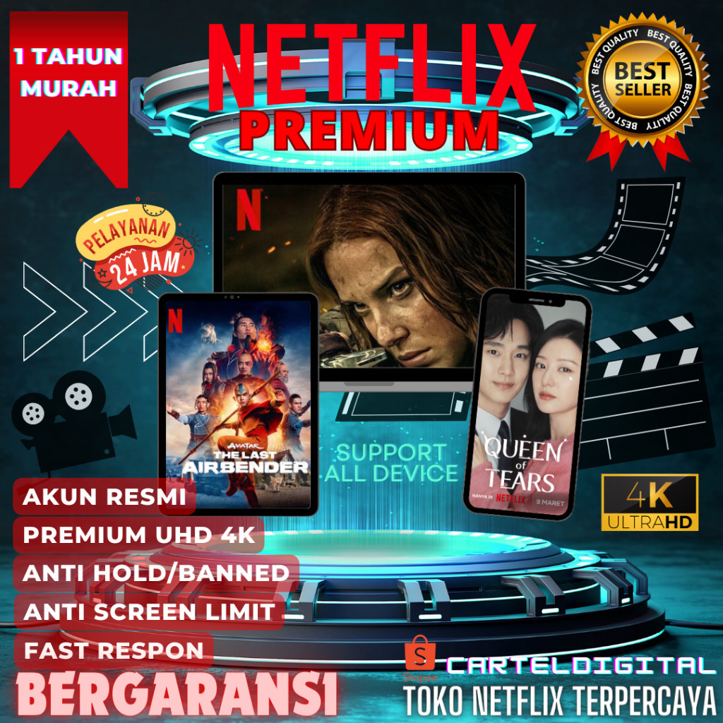 Jual NETFLIXXX 1 TAHUN PREMIUM ULTRA HD 4K - ANTI HOLD | Shopee Indonesia
