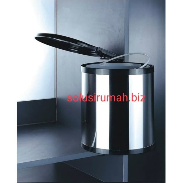 Jual rak TEMPAT SAMPAH STAINLESS WASTE BASKET HW-015 DUST BIN 8L rack ...