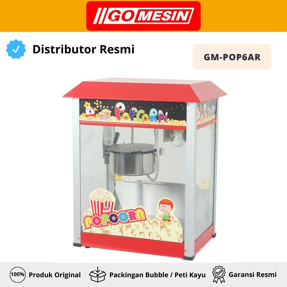 Jual Mesin Pembuat Popcorn Gomesin GM-POP6AR Popcorn Maker Garansi ...