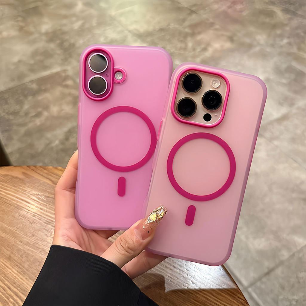 Jual Pink Casing HP 15PLUS Premium Skin Feel Frosted Acrylic Semi ...