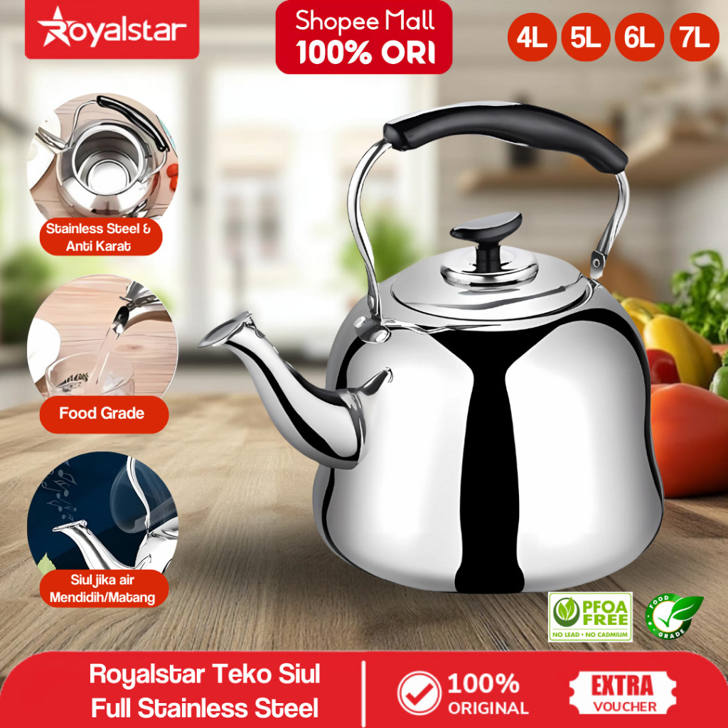 Jual DC45TA Royalstar Ceret Teko Stainless Bunyi Siul Anti Karat Ceret Bunyi Untuk Masak Air ...