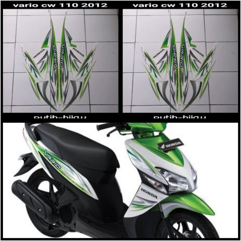 Jual STIKER STRIPING LIS LES POLET PLAT PLISIR BODY MOTOR HONDA VARIO 110 CW 2012 KARBU PUTIH ...