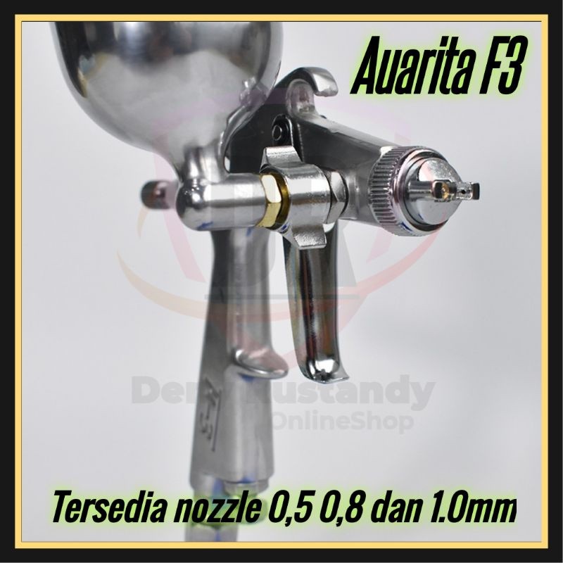 Jual S78KM Spray Gun Auarita F3 Original 3 varian Nozzle 0.5 0.8 dan 1. ...