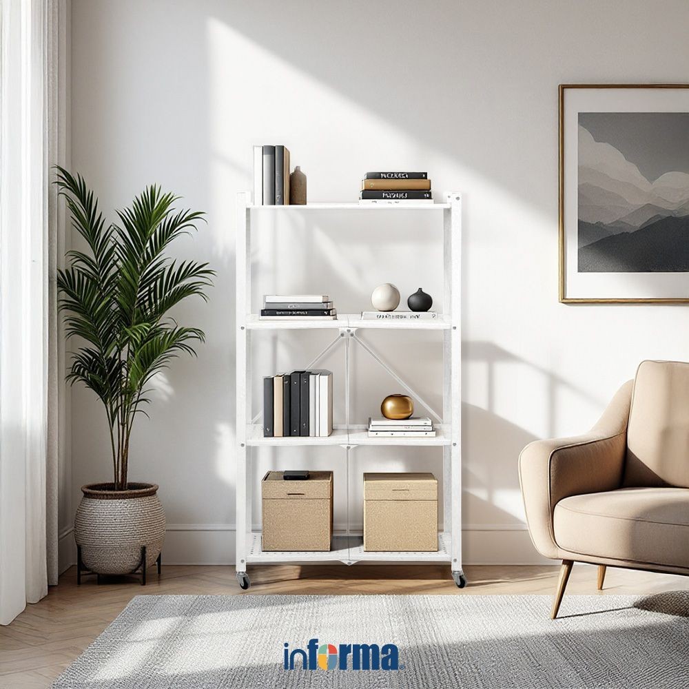 Jual Informa Ollin Rak Besi Lipat 4 Tingkat - Putih Storage Rack Metal ...