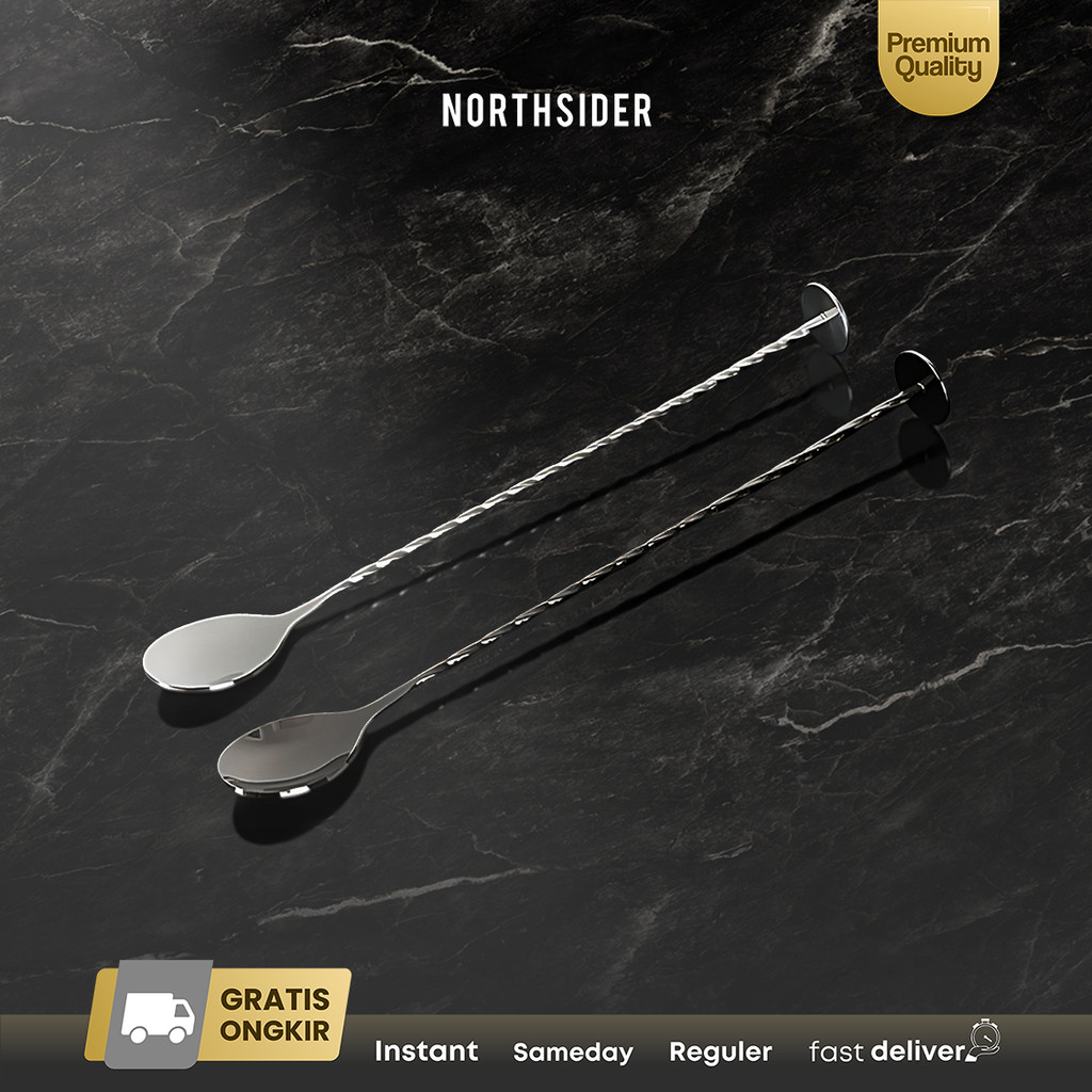 Jual Cocktail spoon stainless steel sendok aduk cocktail mocktail ...