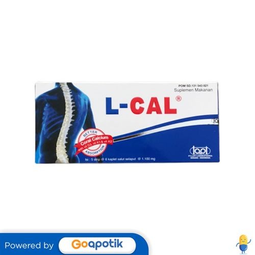 Jual L-Cal Box Isi 30 Kaplet Salut Selaput | Shopee Indonesia