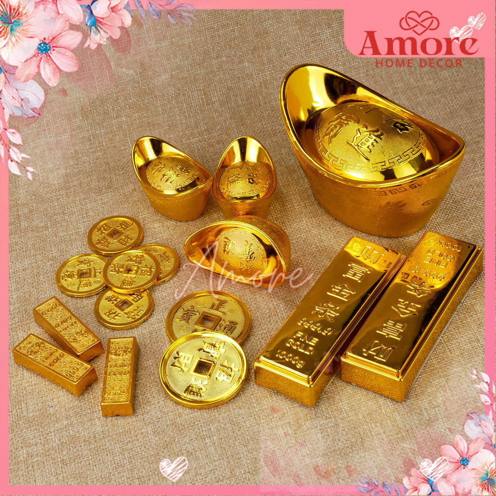 Jual HIASAN UANG LOGAM PAO YEN EMAS KUNO IMLEK MURAH MINIATUR HAMPERS ...
