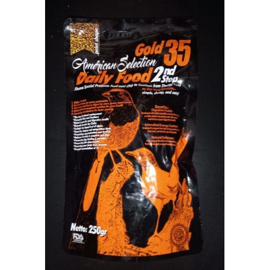 Jual AMERICAN SELECTION AMS GOLD35 2NDSTEP 250GR PAKAN MURAI KACER VOER ...