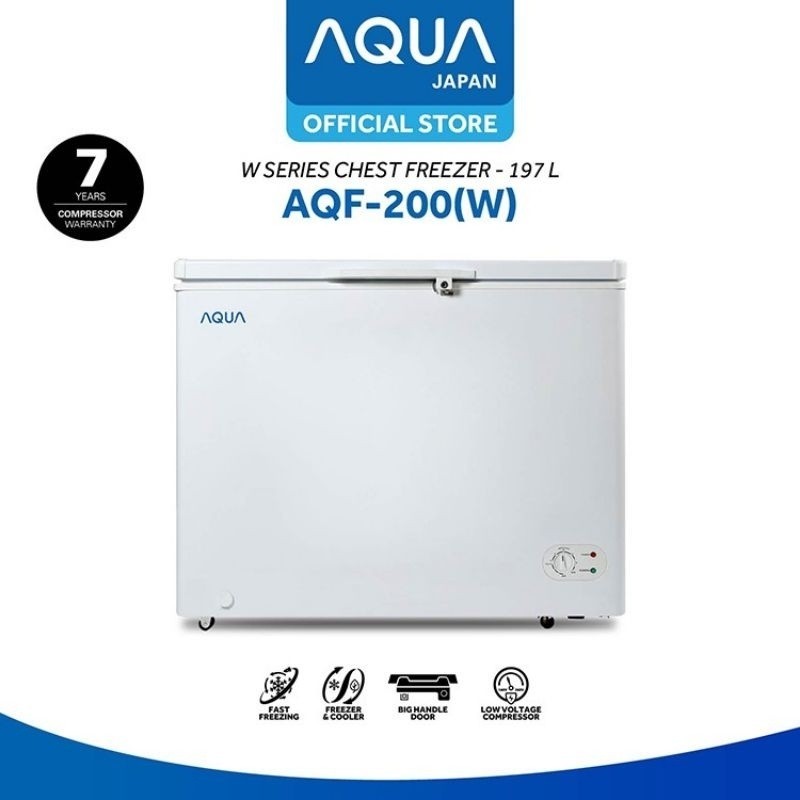 Jual AQUA JAPAN CHEST FREEZER 197L AQF-200W | Shopee Indonesia
