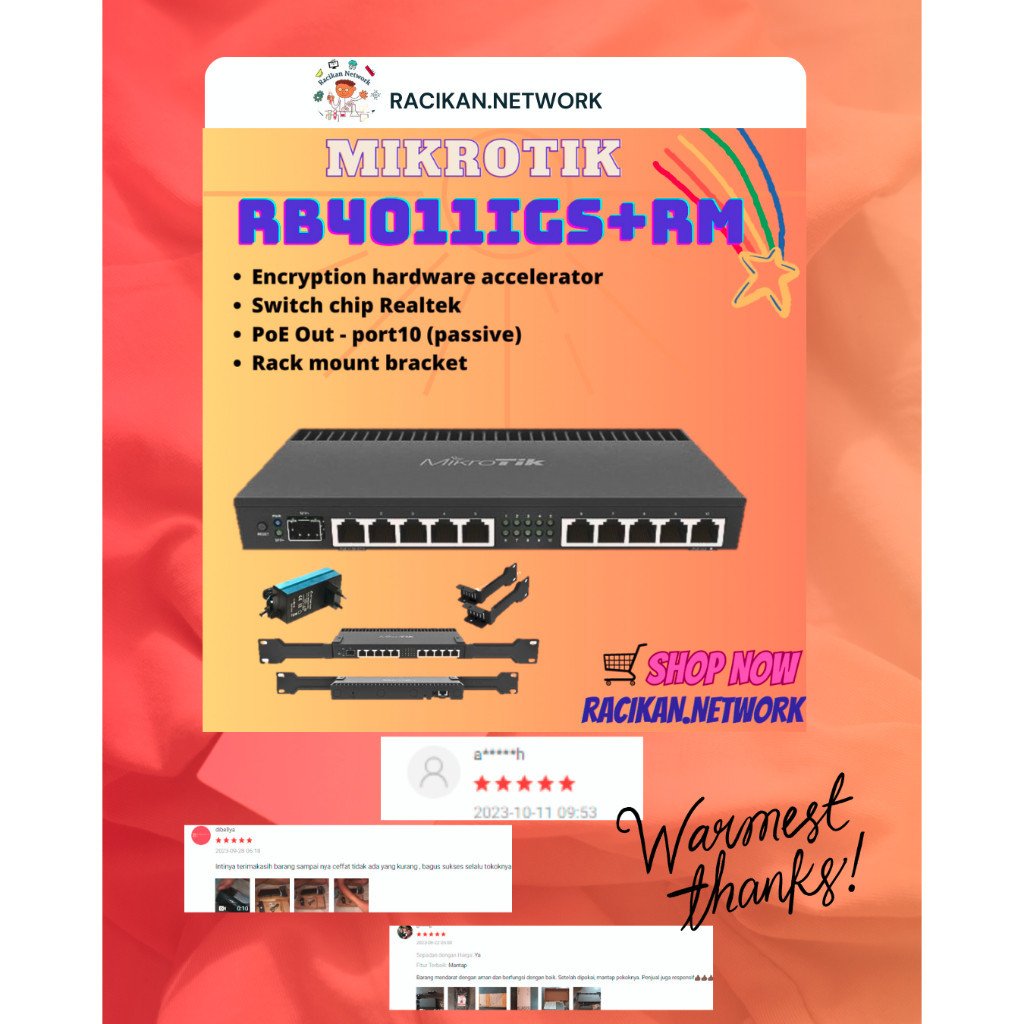Jual Mikrotik RB4011iGS+RM Powerful 10xGigabit port router | Shopee ...