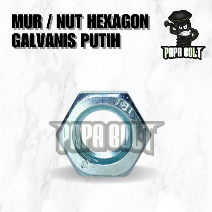 Jual Mur Galvanis Putih Silver M3 M4 M5 M6 M8 / Nut Silver | Shopee Indonesia