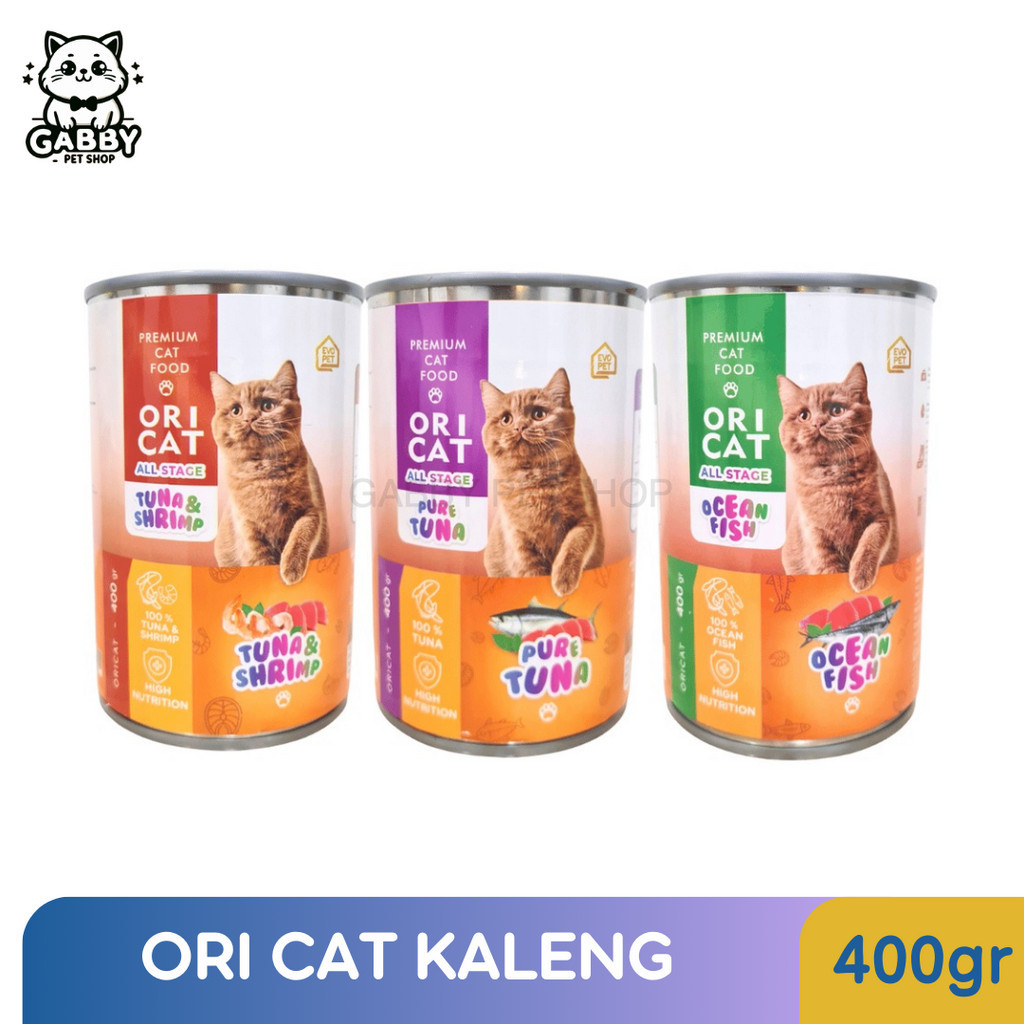 Jual ORI CAT KALENG 400gr - Oricat Makanan Basah Kucing Wet Food Adult ...