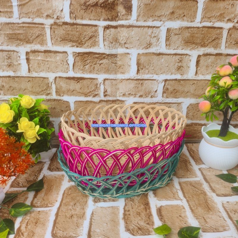 Jual keranjang kiring ukuran 30x20x9 cm lonjong oval ukuran L | Shopee ...