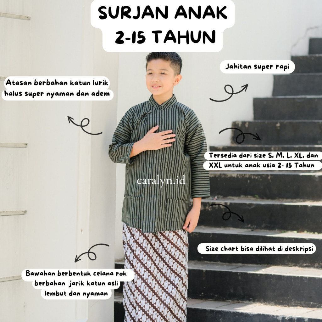 Jual fg34r BAJU LURIK ANAK LAKI LAKI BAJU SURJAN ADAT JAWA LURIK BAJU ADAT JAWA SEKOLAH | Shopee ...