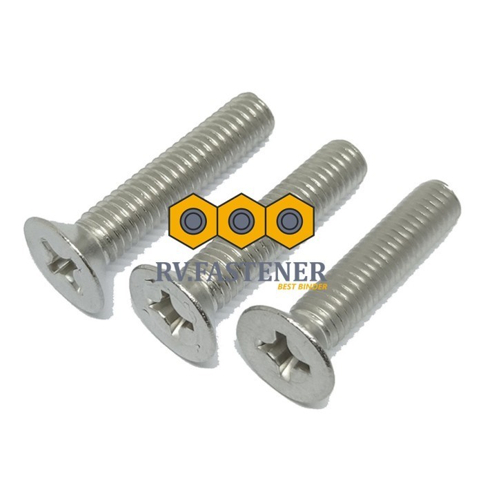 Jual 10 PCS BAUT OBENG PLUS + BAUT JF M8 STAINLEES STEEL 304 | DRAT 8MM PITCH 1.25 | Shopee ...