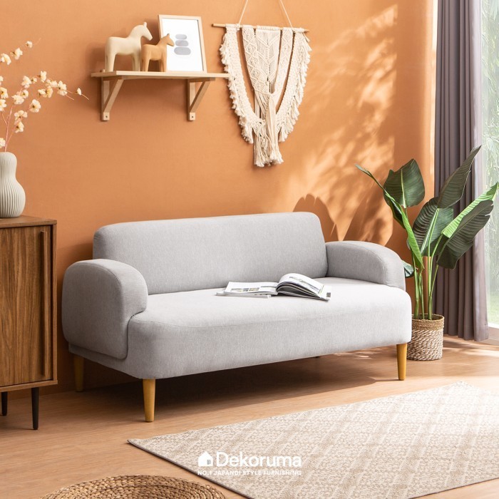 Jual Dekoruma CHIBI Sofa 2 Dudukan Abu Muda / Sofa Minimalis 2 Seater ...
