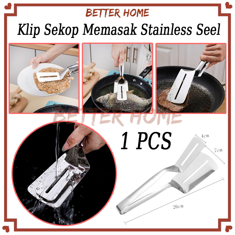 Jual Klip Sekop Memasak Stainless Seel/Jepitan Daging bbq Stainless ...