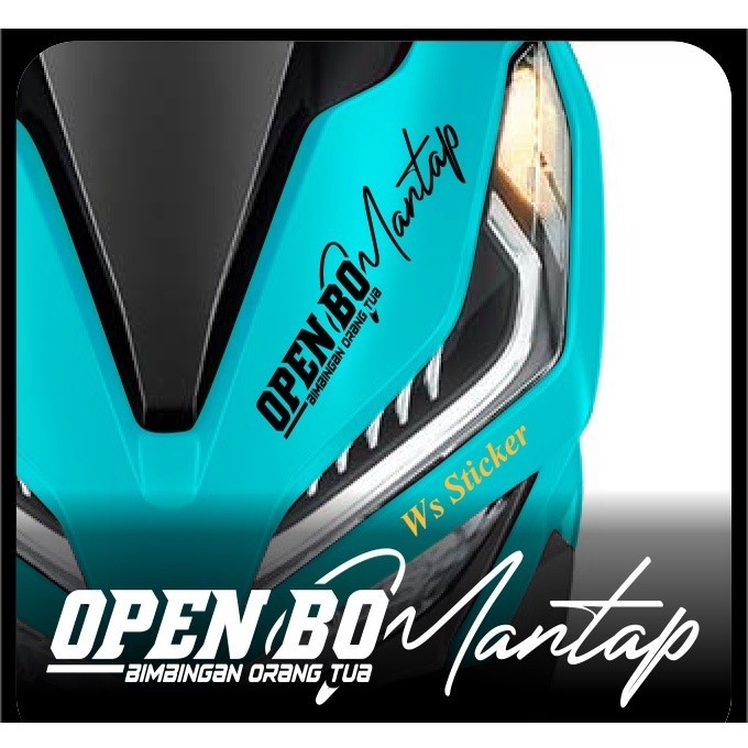 Jual STIKER VARIASI MOTOR OPEN BO, BACOT, BUKANMAEN DAN CUSTOM NAMA ...