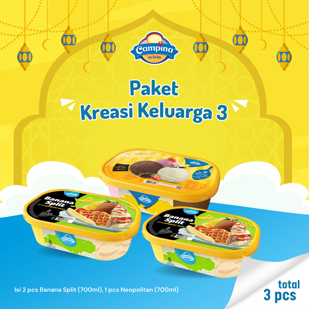 Jual PAKET ICE CREAM CAMPINA KREASI KELUARGA 3 - ES KRIM | Shopee Indonesia