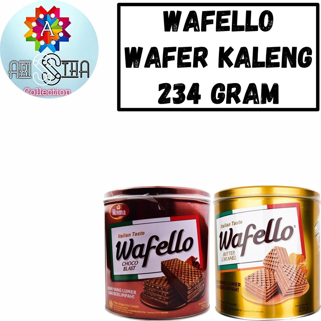 Jual Roma Wafello Wafer Biskuit Kaleng 234 Gram | Shopee Indonesia