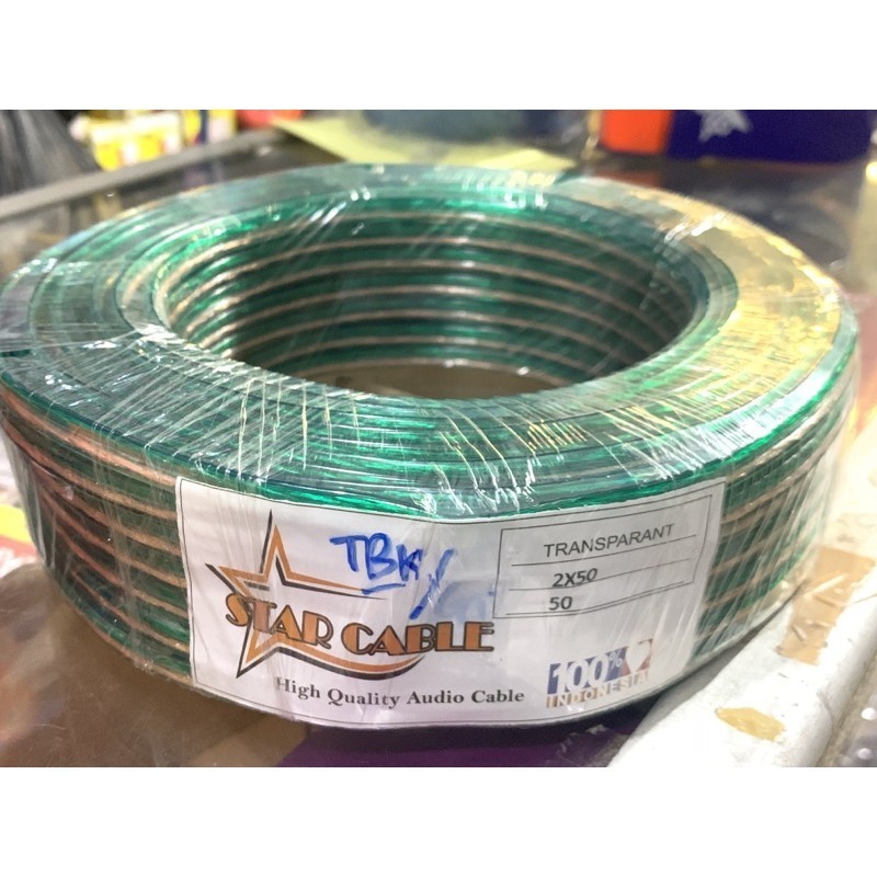 Jual KABEL BENING TRANSPARAN AUDIO 2x50 2 x 50 MM 50M 50METER 50 METER KABEL SERABUT AUDIO ...