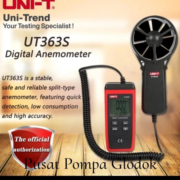 Jual UT363S Anemometer UNI-T Wind Speed Tester Flow Meter UT-363S Unit ...