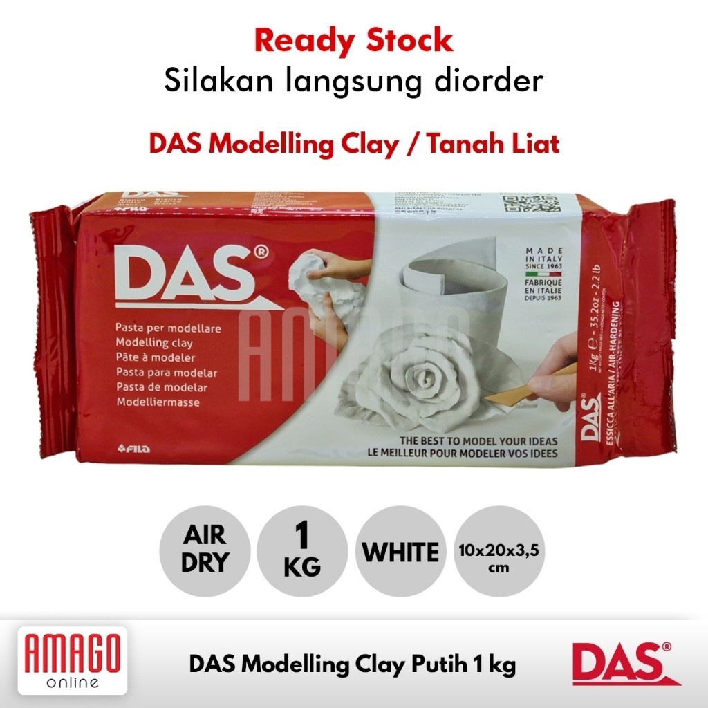 Jual DAS Modelling Clay White Putih Tanah Liat Kerajinan Tangan untuk ...