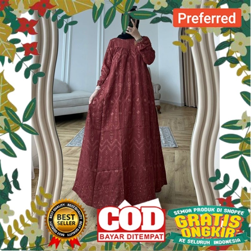 Jual Aya gallery Lira dress full bordir Crespo series dan Linen bordir ...