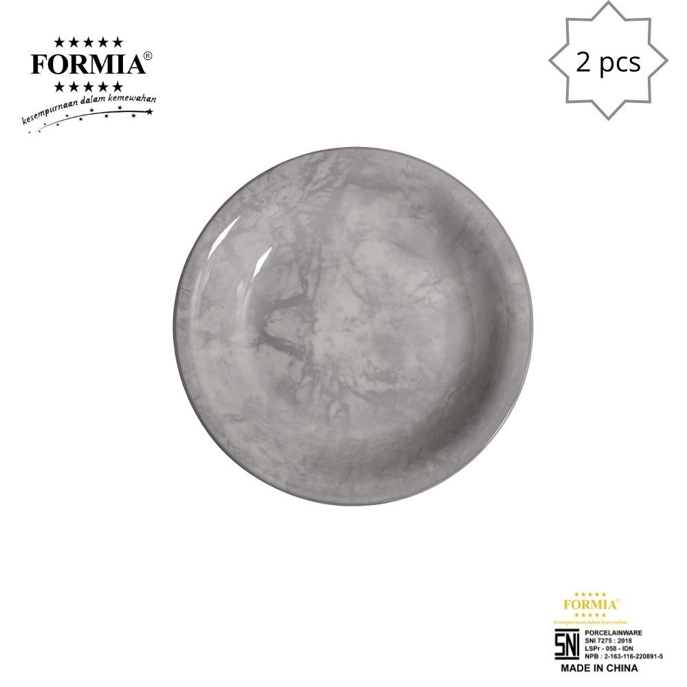 Jual Formia Piring Keramik 9 Inci Grey Marble / pc | Shopee Indonesia