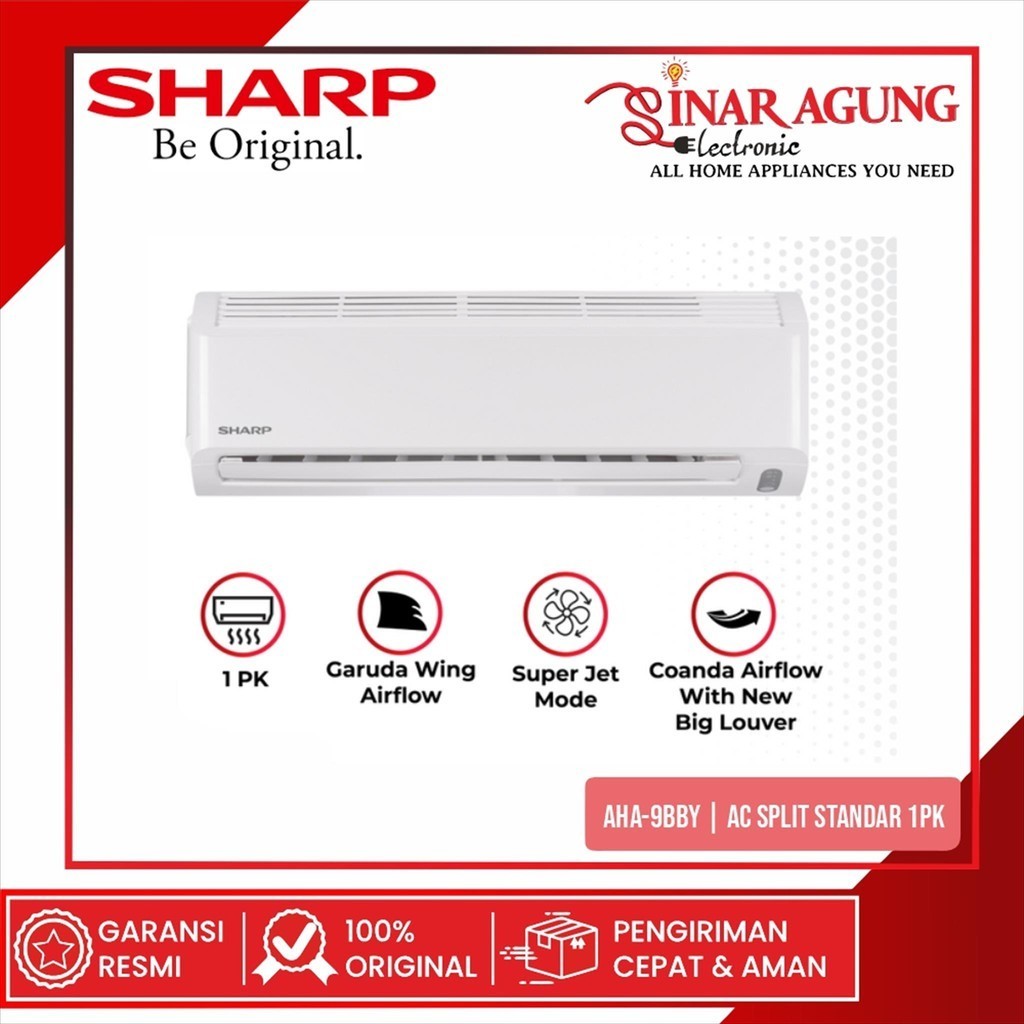 Jual SHARP AHA-9BBY / AHA9BBY AC SPLIT STANDAR 1PK - GARANSI RESMI ...
