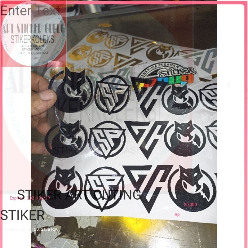 Jual sticker viral 3 logo#GC#Sp#whitheforc#cocok untuk variasi(dapat 3 ...