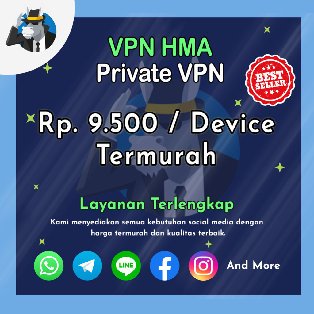 Jual VPN HMA PREMIUM PRIVATE 1 BULAN (1 DEVICE) | Shopee Indonesia