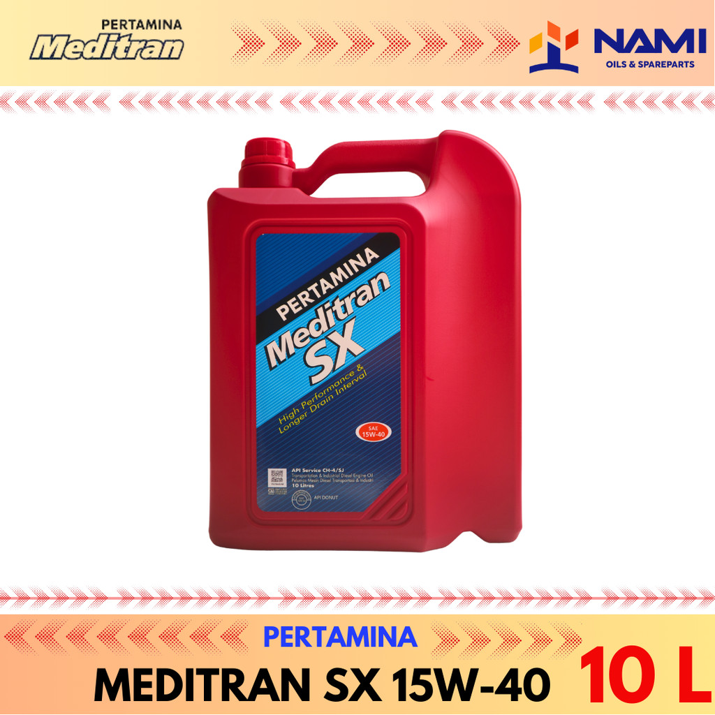 Jual *PERTAMINA MEDITRAN SX SAE 15W-40 (10L) GALON* Pelumas Mesin Diesel Transportasi dan ...
