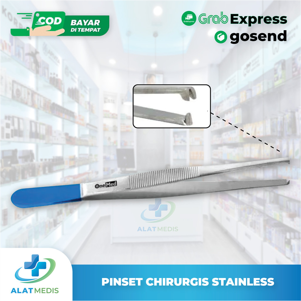 Jual Pinset Chirurgis 12,5 cm Stainless Steel Onemed | Shopee Indonesia