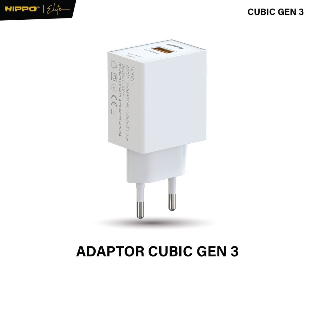Jual Hippo Adapter Cubic Gen 3 Smart Detec Charger 2.4A | Shopee Indonesia