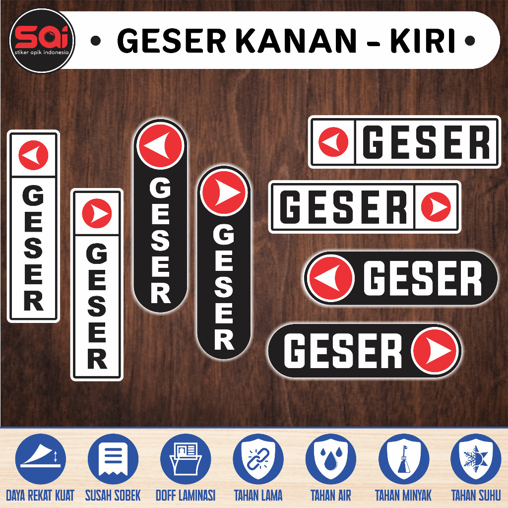 Jual STIKER VINYL PINTU GESER KANAN KIRI LAMINASI DOFF | Shopee Indonesia