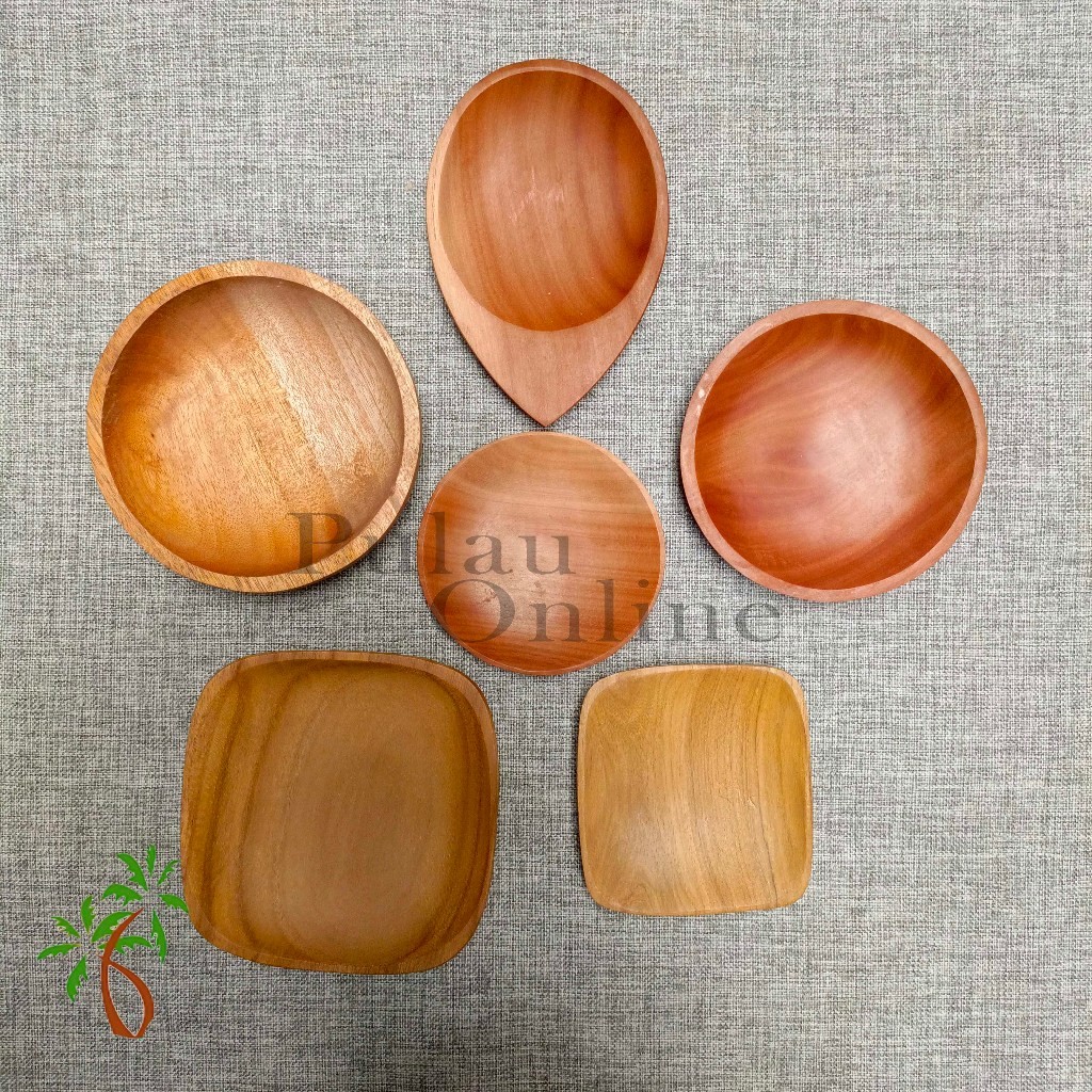 Jual Pulau Online - Tempat sambal - Piring sambal kayu - Piring saos ...