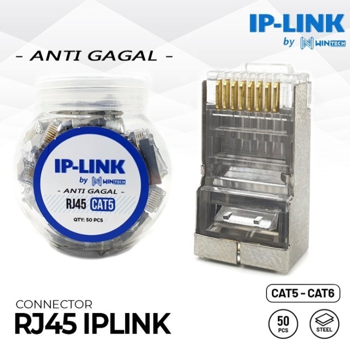 Jual RJ45 IP-LINK CAT5 / CAT6 BESI ANTI GAGAL | Shopee Indonesia