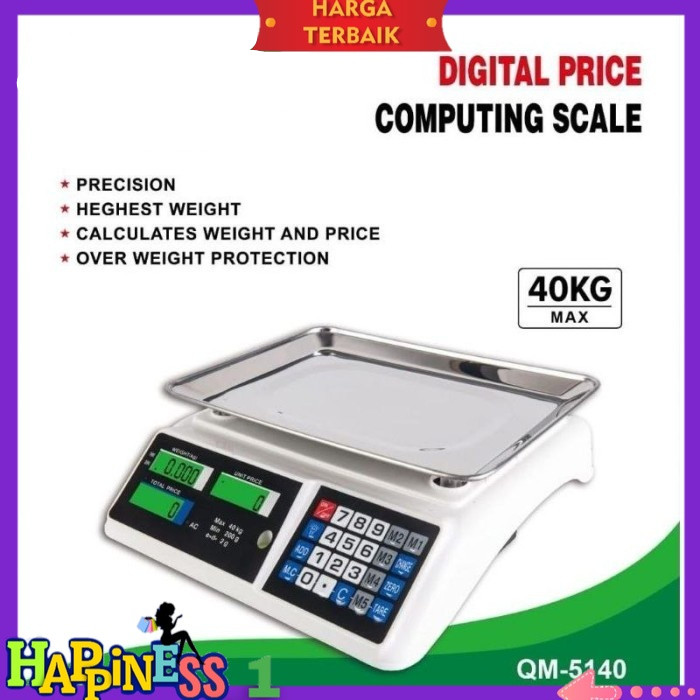 Jual Timbangan Buah Digital 40KG Timbangan Buah Digital 40kg Double Display Digital Computing ...