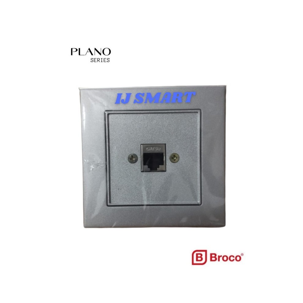Jual Stop Kontak Socket/Outlet Data Cat.5 RJ45 Broco Plano E174-99 ...