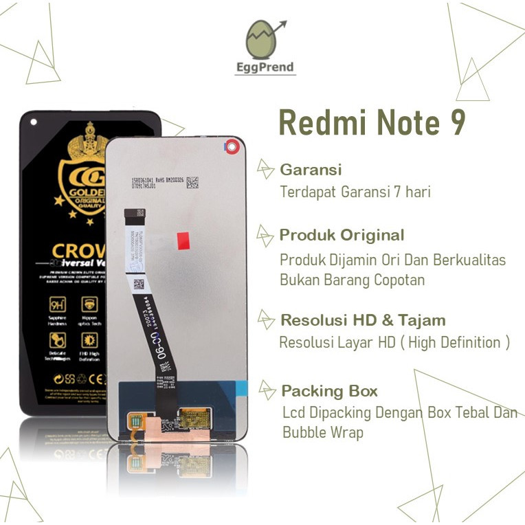 Jual LCD TOUCHSCREEN XIAOMI REDMI NOTE 9 / REDMI 10X 4G ORIGINAL COMPLETE FULLSET / LCD REDMI ...