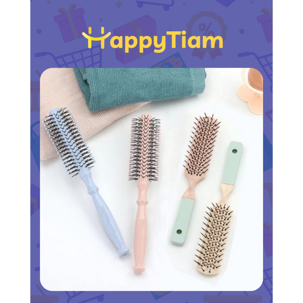 Jual SISIR BLOW RAMBUT ROLL AISHU ANTI KUSUT ROUND COMB SETENGAH GULUNG ...