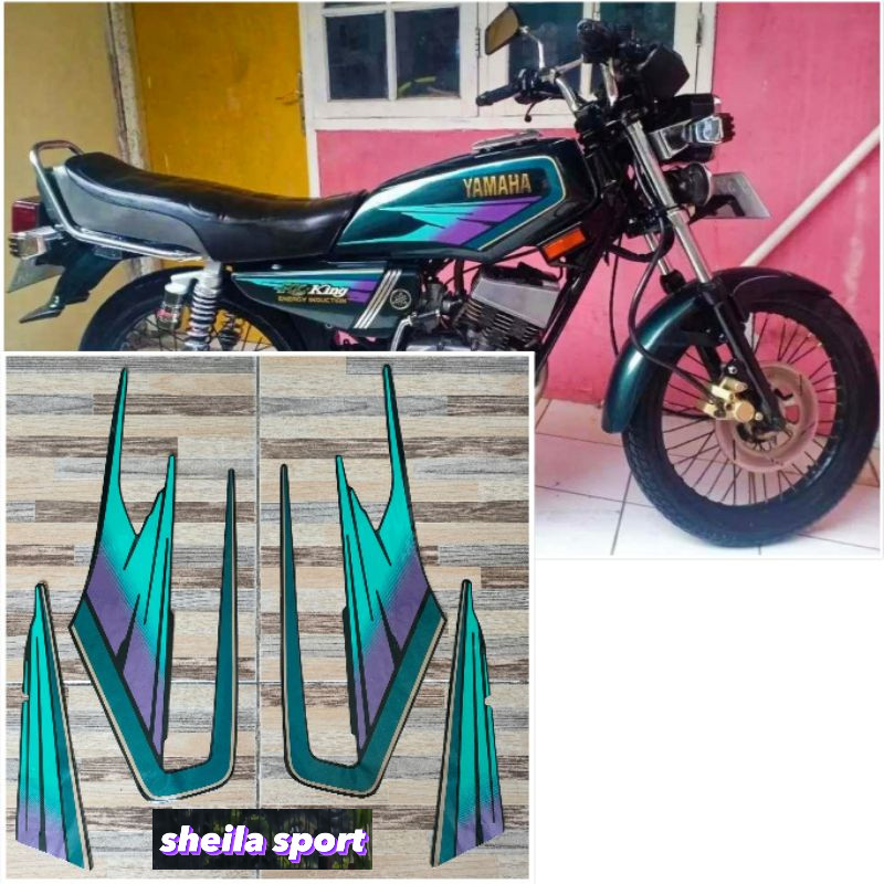 Jual Striping rx king stiker Yamaha RX KING hijau hitam tahun 1995 ...