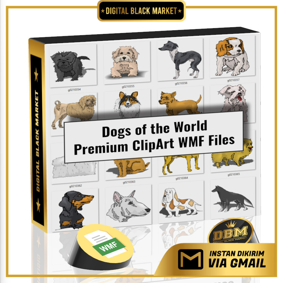 Jual ID2705 - Canva Elements 270 Dogs Of The World Premium Clipart ...