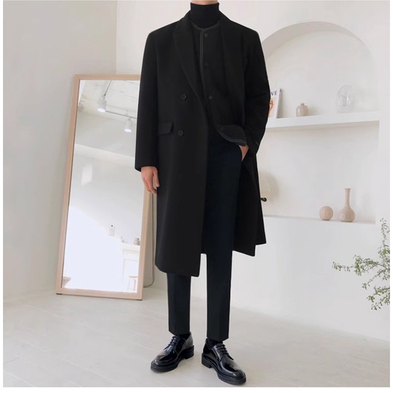 Jual PREMIUM Jas blazer jubah panjang pria long coat Elegan bahan katun ...