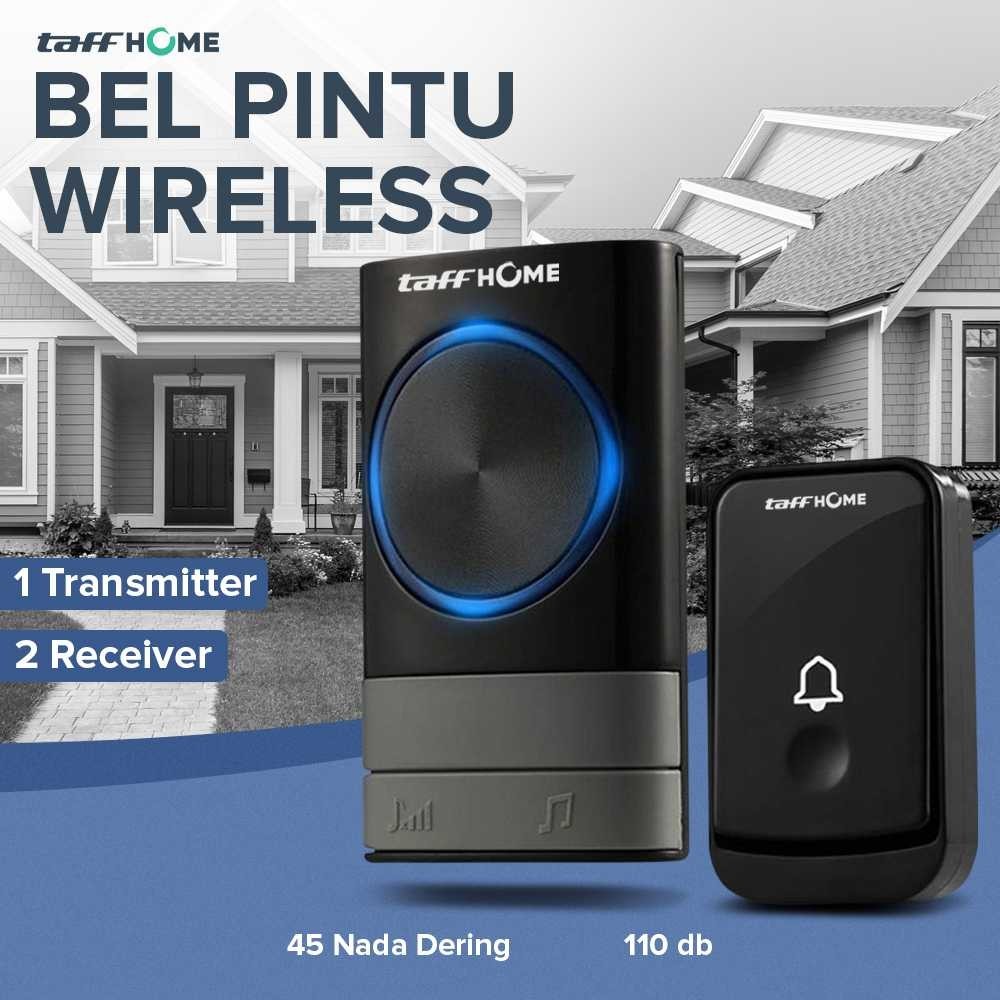 Jual COD Door Bell Bel Pintu Rumah 45 Nada Unik LED Wireless Waterproof ...