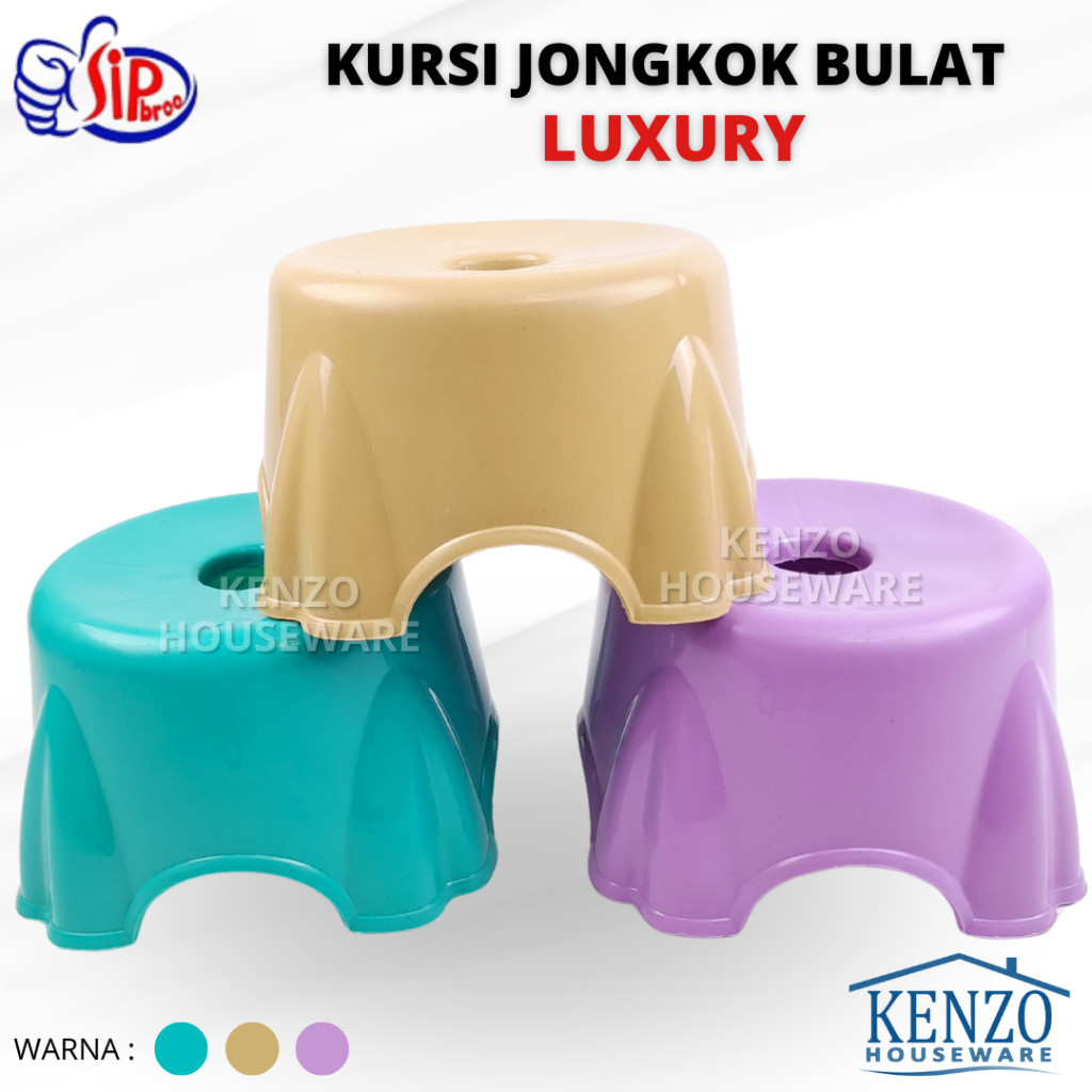 Jual Bangku Tempat Duduk kursi Jongkok Bundar Pendek Plastik Bulat ...